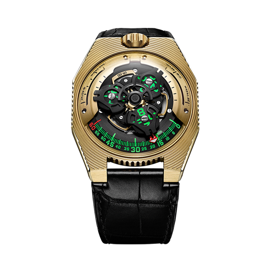Urwerk UR-Satellite | UR-100 Electrum | The Hour Glass Official